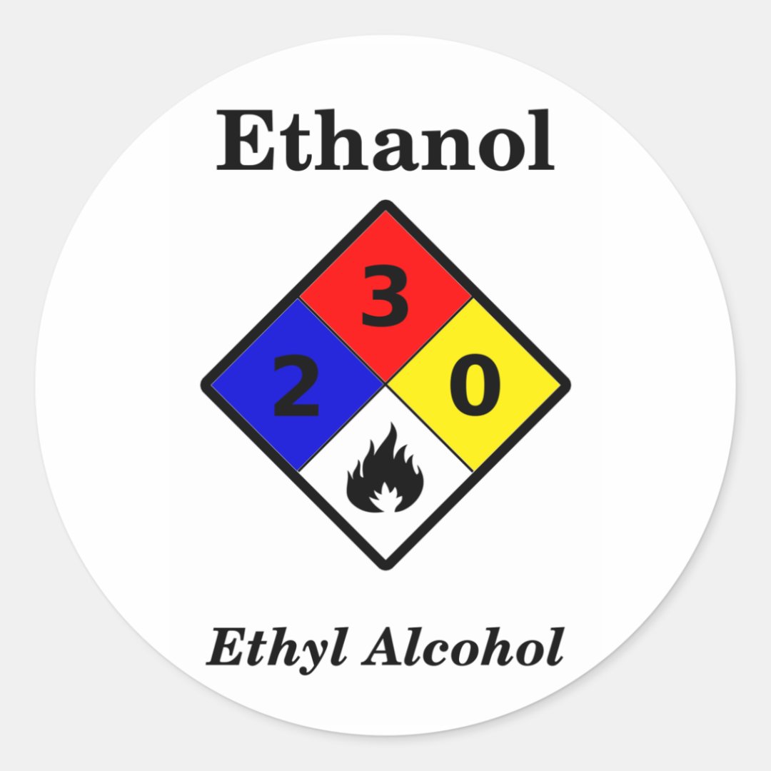Ethanol MSDS Sticker | Zazzle