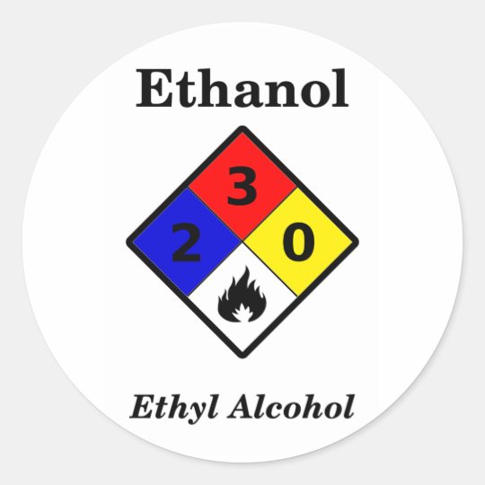 Ethanol MSDS Sticker | Zazzle.com