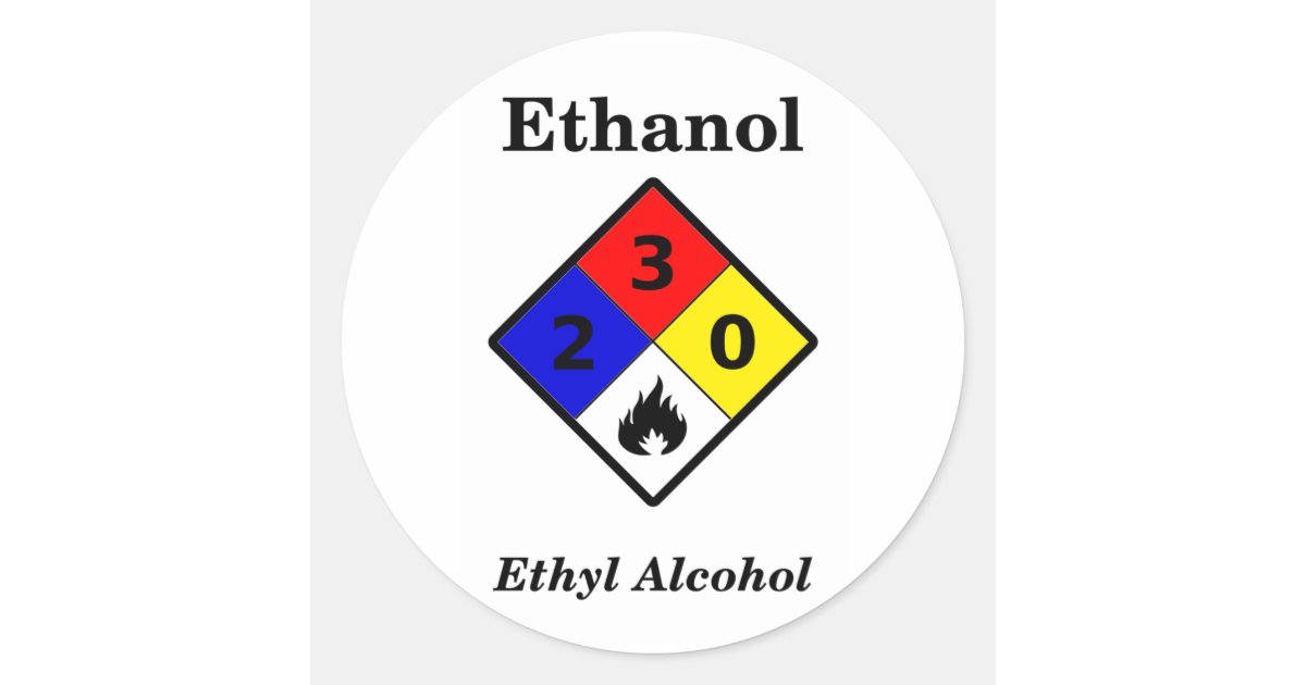Ethanol MSDS Sticker | Zazzle.com
