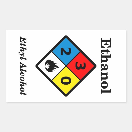 Ethanol MSDS Sticker | Zazzle.com