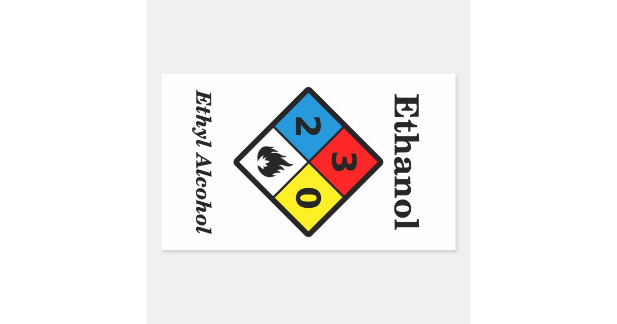 Ethanol MSDS Sticker | Zazzle