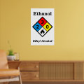 Ethanol MSDS Warning Poster | Zazzle