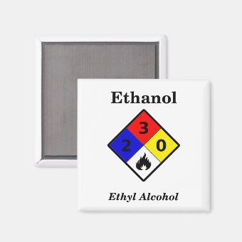 Ethanol MSDS Warning Symbol Magnet | Zazzle