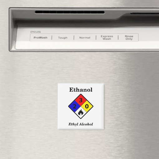 Ethanol MSDS Warning Symbol Magnet | Zazzle
