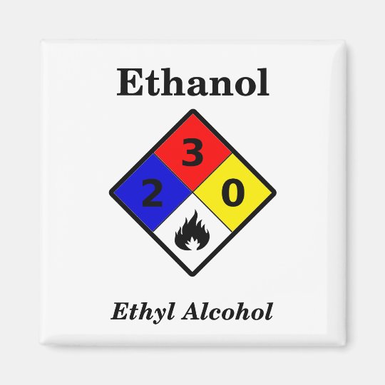 Ethanol MSDS Warning Symbol Magnet | Zazzle.com