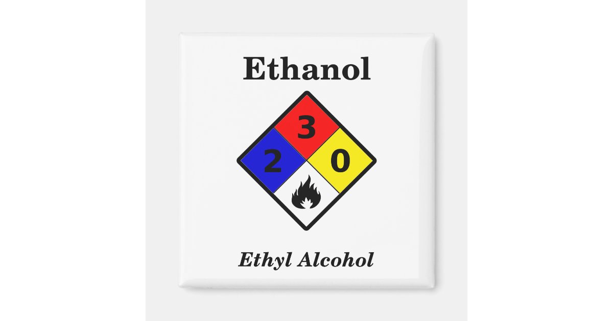 Ethanol MSDS Warning Symbol Magnet | Zazzle
