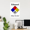 Ethanol MSDS Warning Symbol Poster | Zazzle