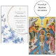 Ethereal Blue Flowers Orthodox Christian Baptism Invitation | Zazzle