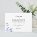 Ethereal Blue Flowers Orthodox Christian Baptism Thank You Card | Zazzle