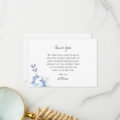 Ethereal Blue Flowers Orthodox Christian Baptism Thank You Card | Zazzle