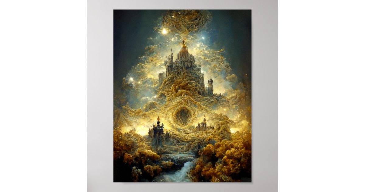 Ethereal Castle 10 Fantasy Art Poster | Zazzle