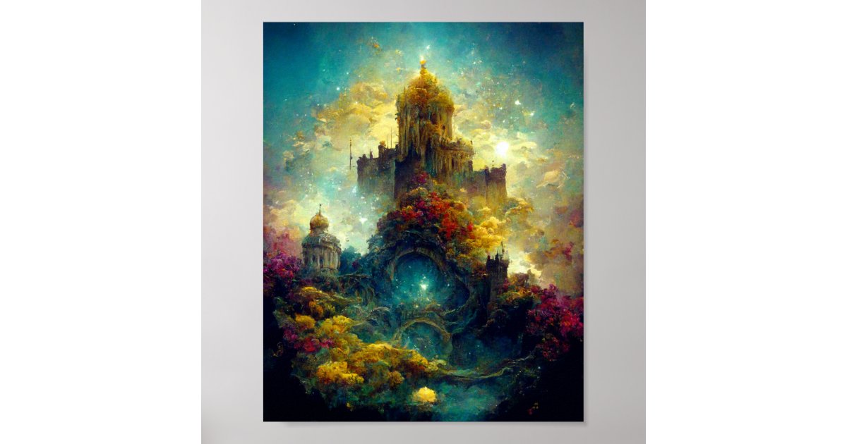 Ethereal Castle 2 Fantasy Art Poster | Zazzle