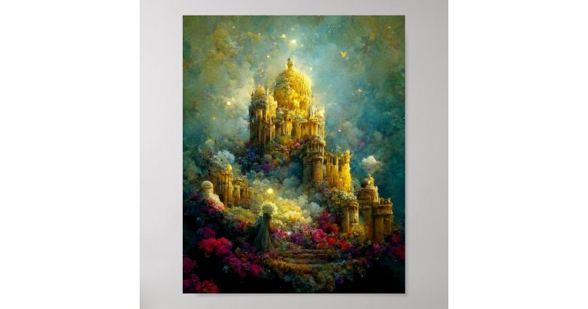 Ethereal Castle 3 Fantasy Art Poster | Zazzle