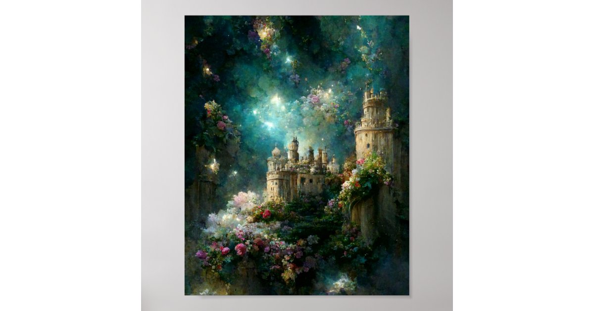 Ethereal Castle 6 Fantasy Art Poster | Zazzle
