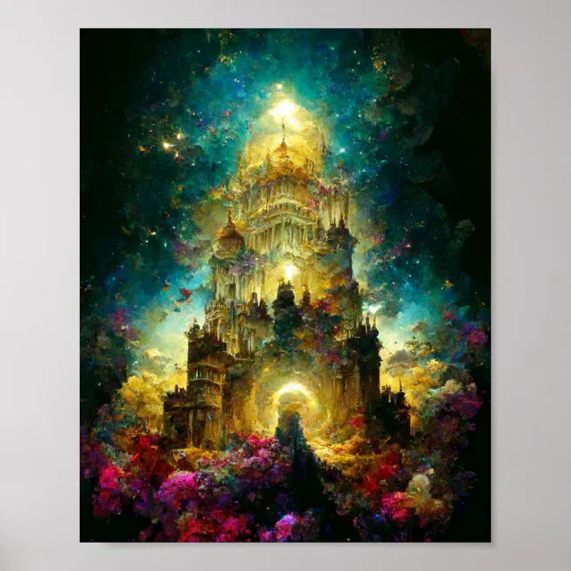 Ethereal Castle 8 Fantasy Art Poster | Zazzle