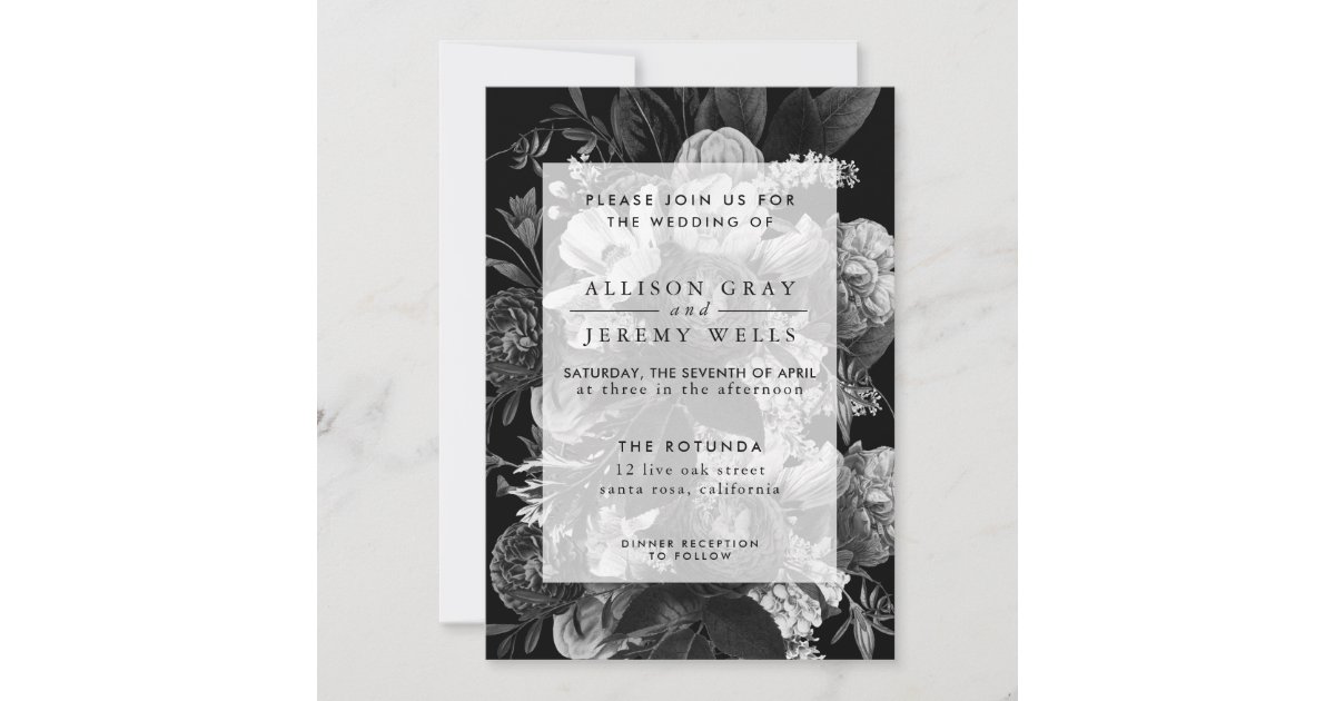 Ethereal Floral Wedding Invitation | Zazzle