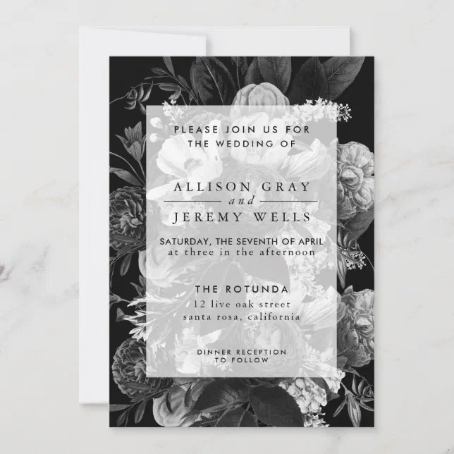 Ethereal Floral Wedding Invitation | Zazzle