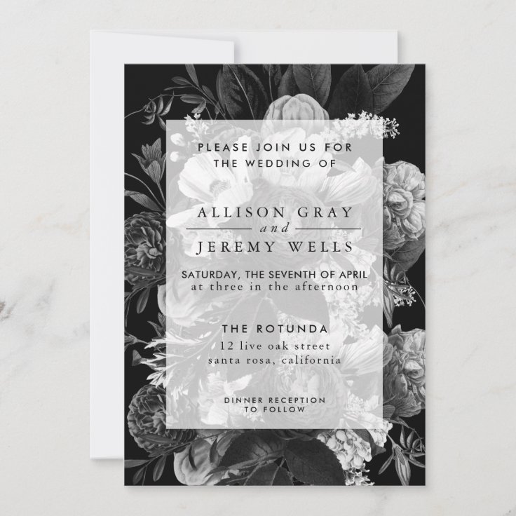Ethereal Floral Wedding Invitation | Zazzle
