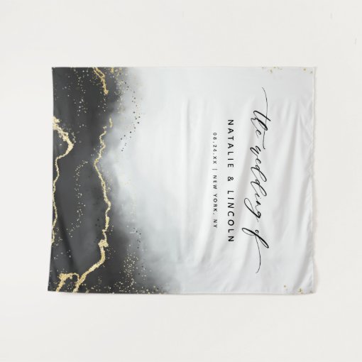 Ethereal Mist Ombre Black Photo Booth Backdrop | Zazzle