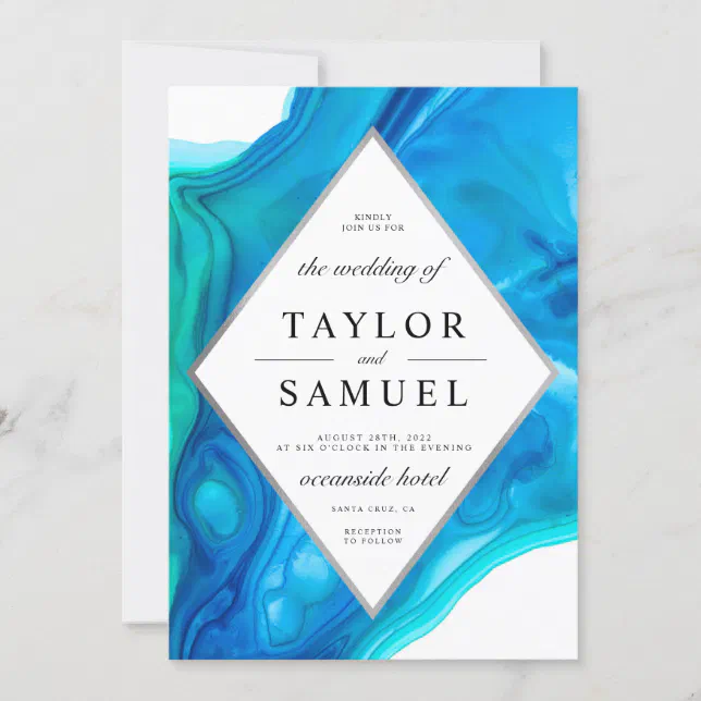 Ethereal Wave Beach Island Wedding Invitation | Zazzle