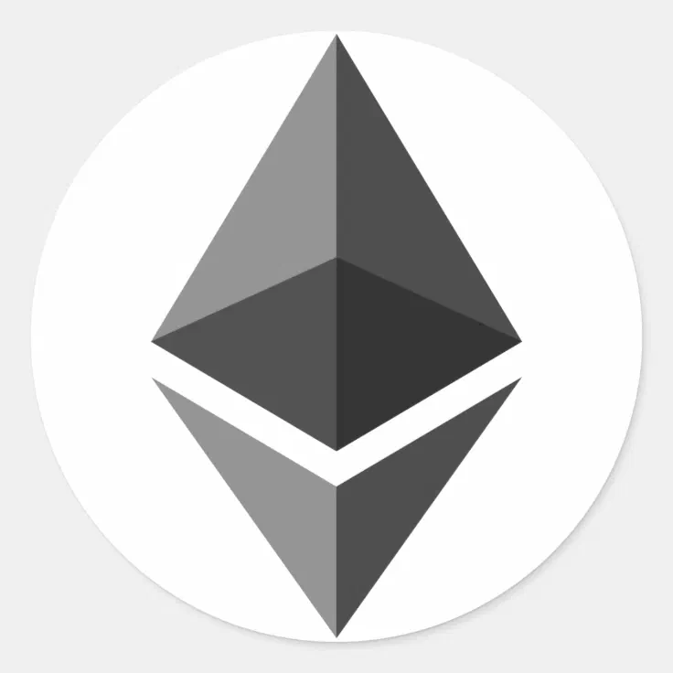 Ethereum Logo Sticker | Zazzle