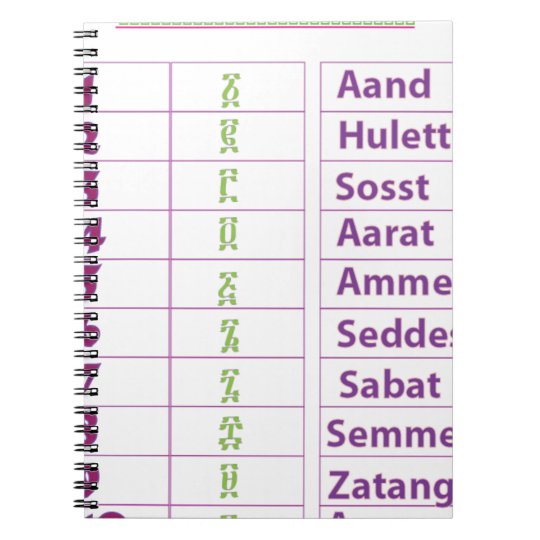 Ethiopian/Amharic Numbers Notebook | Zazzle.com