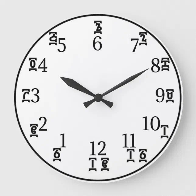 Ethiopian Clock - Amharic & English Numbers | Zazzle