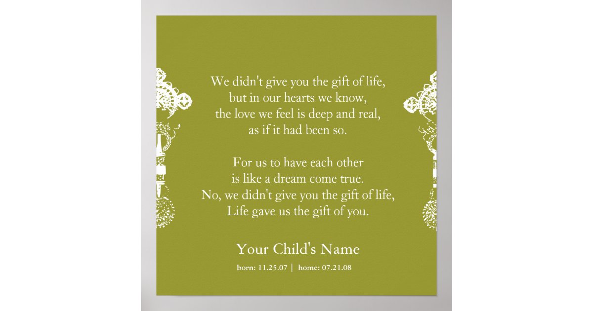 Ethiopian Cross - Adoption Poem Poster | Zazzle