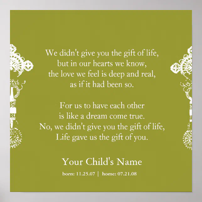 Ethiopian Cross - Adoption Poem Poster | Zazzle
