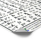 Ethiopian Fidel Feedel Alphabet Amharic Poster | Zazzle