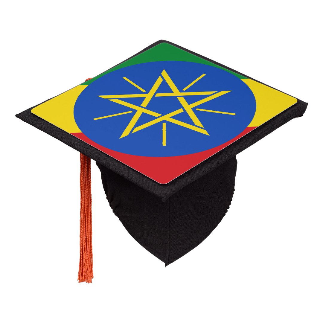 Ethiopian flag graduation cap topper | Zazzle