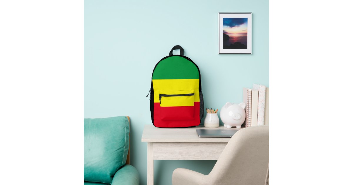 Ethiopian Flag Printed Backpack | Zazzle
