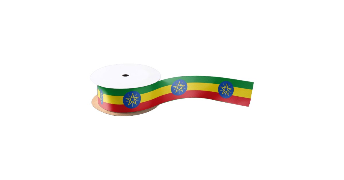 Ethiopian flag ribbon | Zazzle