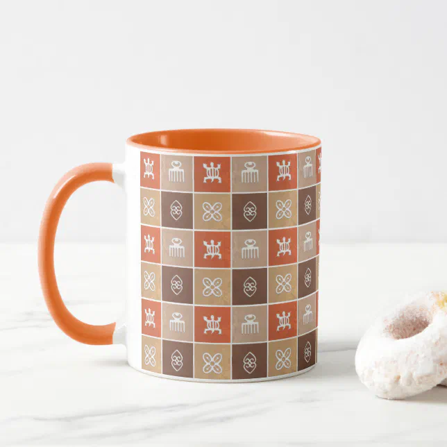 Ethnic African pattern with Adinkra symbols Mug | Zazzle