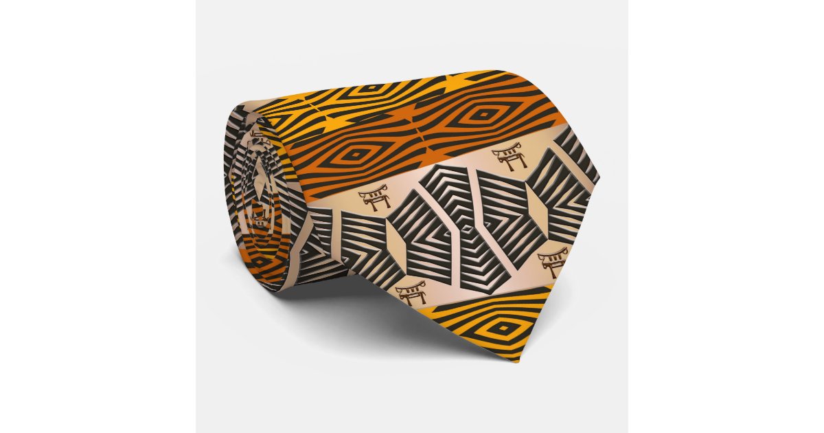 ethnic african tribal pattern tie | Zazzle