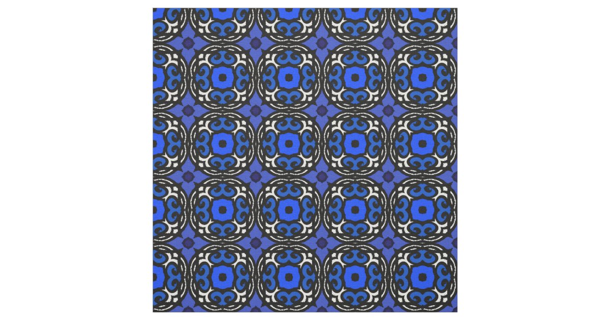 Ethnic Pattern with Turkish Motifs Fabric | Zazzle