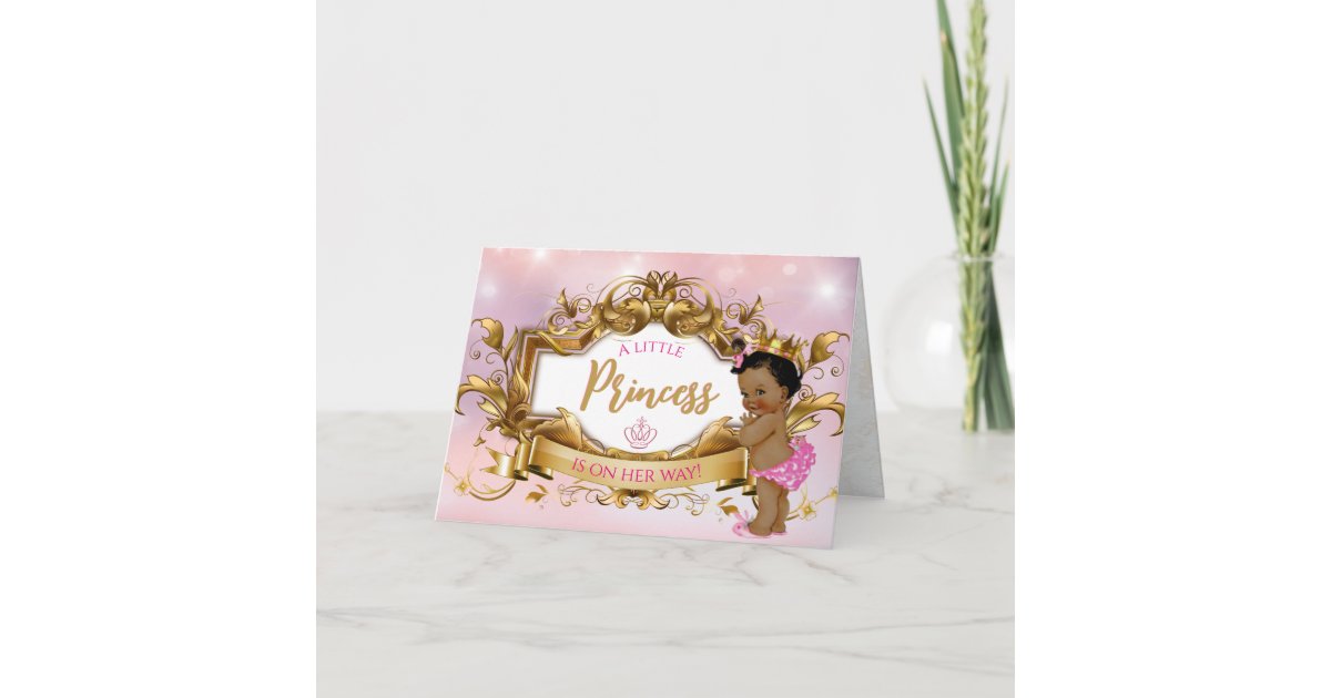 Ethnic Royal Princess Pink & Gold Elegant Card | Zazzle