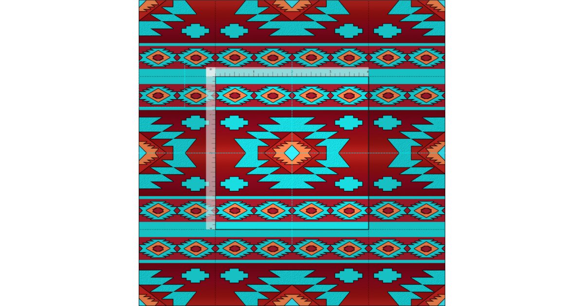 Ethnic Southwestern Geometric Pattern Fabric | Zazzle
