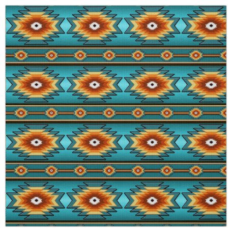 southwestern ethnic pattern fabric | Zazzle
