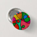 Ethnic Tribal African Multicolored Abstract Button | Zazzle