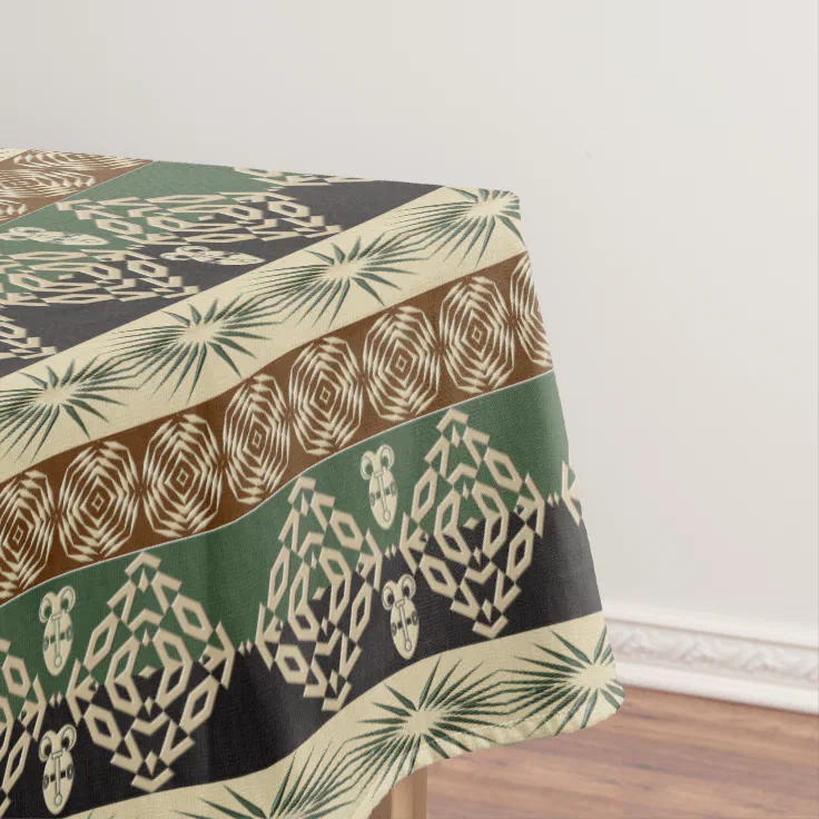 ethnic tribal african pattern tablecloth | Zazzle