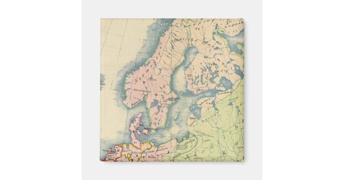 Ethnographic map of Europe Magnet | Zazzle