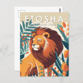 Etosha National Park Namibia Vintage Postcard | Zazzle