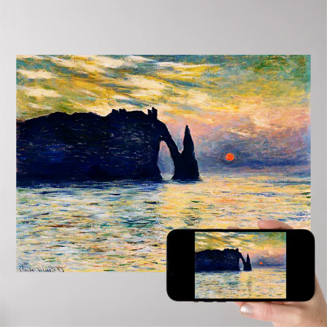 Etretat, Sunset,1883 Poster | Zazzle