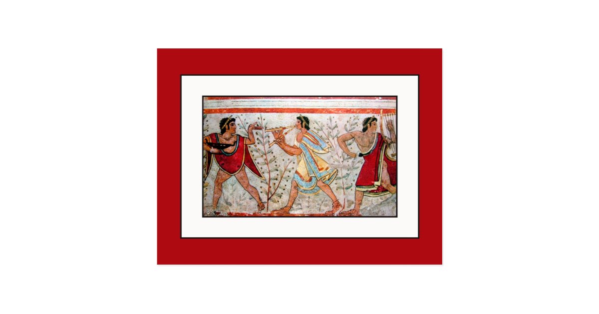 Etruscan Dancer and Musicians Postcard | Zazzle.com