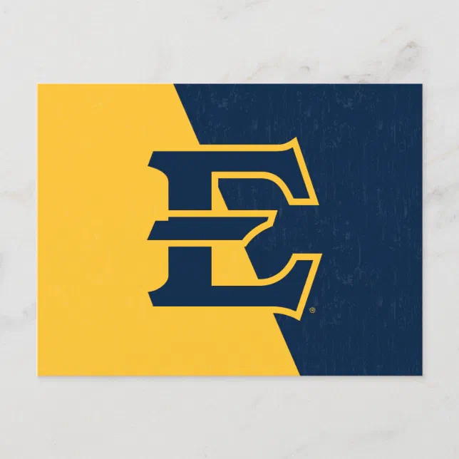ETSU Buccaneers Color Block Distressed Invitation Postcard | Zazzle
