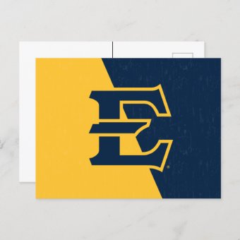 ETSU Buccaneers Color Block Distressed Invitation Postcard | Zazzle