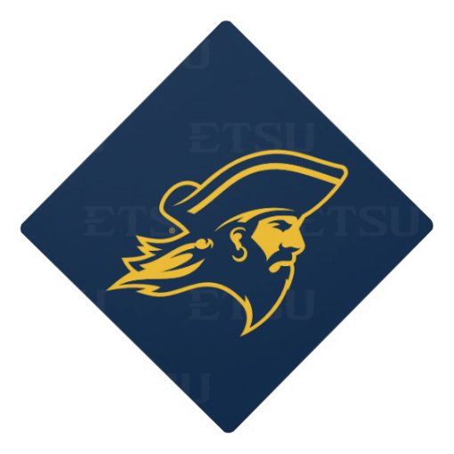 ETSU Buccaneers Logo Watermark Graduation Cap Topper | Zazzle