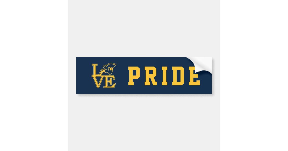 ETSU Buccaneers Love Bumper Sticker | Zazzle
