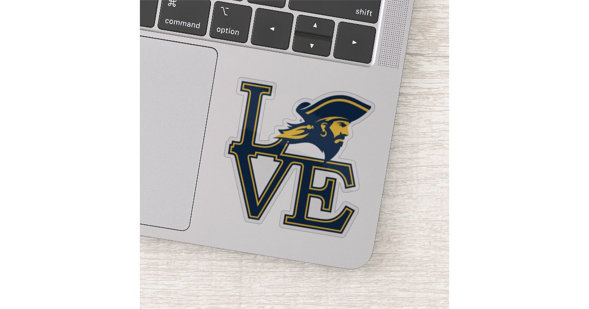ETSU Buccaneers Love Sticker | Zazzle